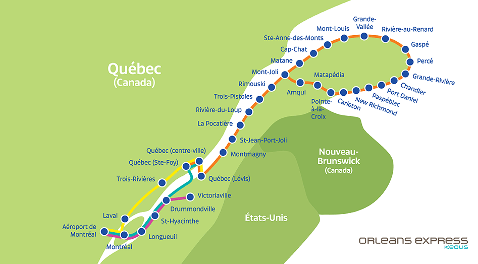 Orléans Express : Voyagez en autobus au Québec